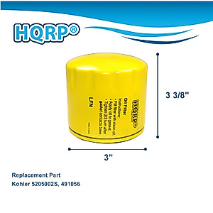 HQRP Oil Filter compatible with Kohler 7000 Series KT715-745, Courage SV470-610 SV710-740, Confidant ZT710-740, Aegis LH630-LH755 LV625 LV675 LV680 Series Lawnmower Engines