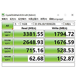 LEVEN JPS600 2TB PCIe NVMe Gen3x4 PCIe M.2 2280 SSD with Thermal Pad and Heat Sink