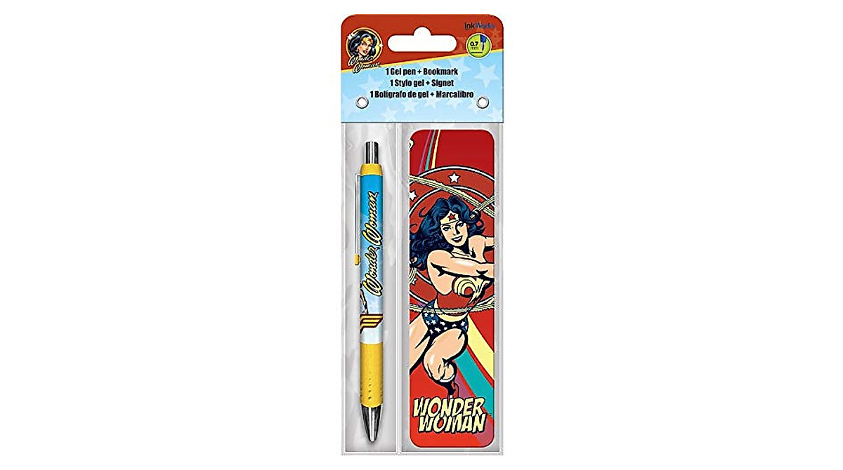 InkWorks Wonder Woman Gel Pen & Bookmark Pack
