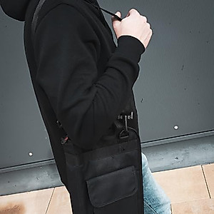 Meinl Percussion Drum Stick Bag with Extra Outside Pocket and Floor Tom Hooks – for Mallets, Brushes and Accessories, Black, Standard (MSB-1)