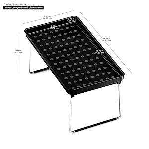 madesmart Antimicrobial Classic Medium Stacking Shelf, Carbon