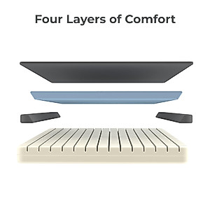 Cariloha Medium-Firm Classic Mattress | Queen | White | 10" Memory Foam | Viscose Material | Removable/Washable Cover, Side-Wedge Support, & Dual-Density Base