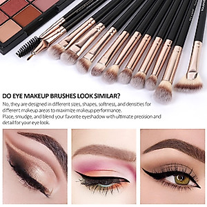 Makeup Brushes, MAANGE 18 Pcs Professional Makeup Brush Set Premium Synthetic Face Kabuki Brush Kit Foundation Blush Powder Eyeshadow Brushes Set