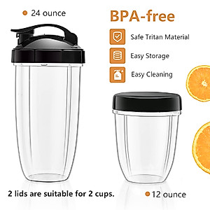 COSTWAY Nutri Blender, 1000 Watt Base for Juices, Shakes & Smoothies Personal Blender, Black