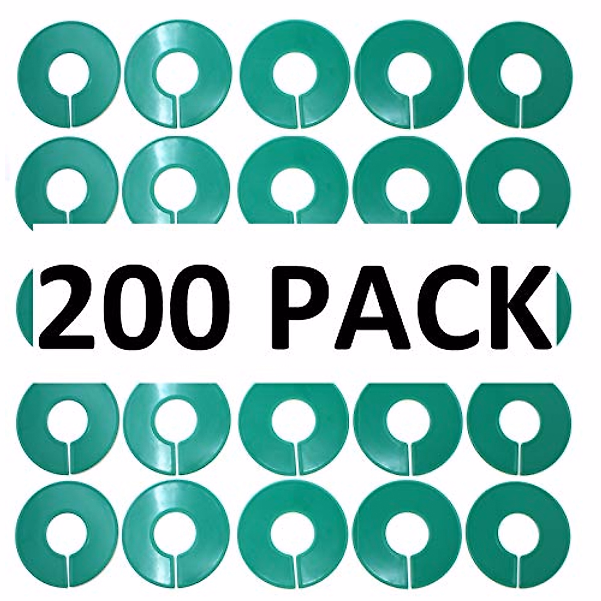 JSP Manufacturing Green Round Plastic Blank Rack Size Dividers - Multi-Pack (200)