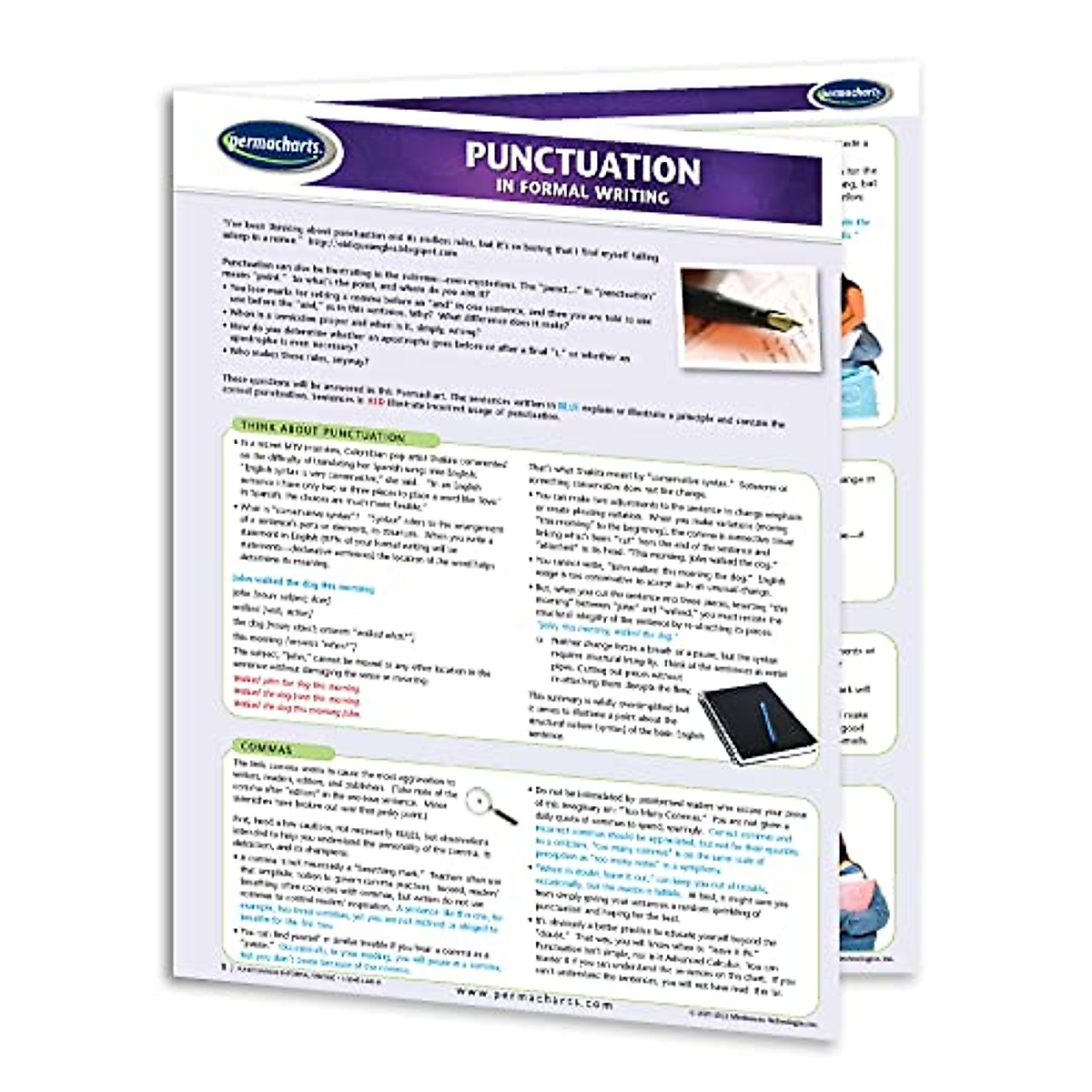 Permacharts Punctuation in Formal Writing Guide - Quick Reference Guide