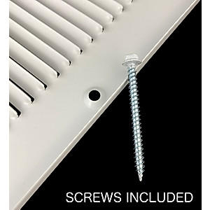 Fits 30x8 Duct Opening | Steel Return Air Grille by Handua | Vent Cover Grill for Sidewall and Ceiling | White | HVAC Cold Air Intake Grille | Outer Dimensions: 31.75"W X 9.75"H