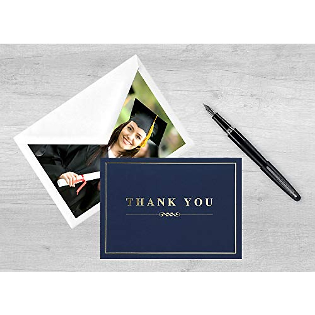 Spark Ink 100 Thank You Cards with Envelopes Bulk, Thank You Notes, Elegant Blank Cards & Envelopes, for Small Business, Wedding, Gift Cards, Christmas, Graduation, Bridal & Baby Shower, Funeral, 4x6