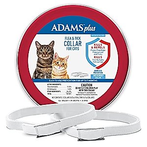 Adams Plus Flea & Tick Collar for Cats | Breakaway Collar | 2 Pack | 7 Months Protection | Kills & Repels Fleas, Flea Eggs, Flea Larvae and Kills Ticks, Nymphs, and Tick Larvae