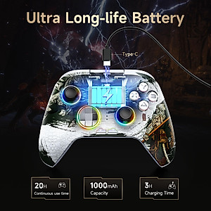 EasySMX X15 PC Controller - Enhanced Wireless Bluetooth Controller with Hall Joysticks/Hall Triggers/RGB Lighting - No Stick Drift, No Dead Zone - Work for Windows PC, Android, Steam and Switch
