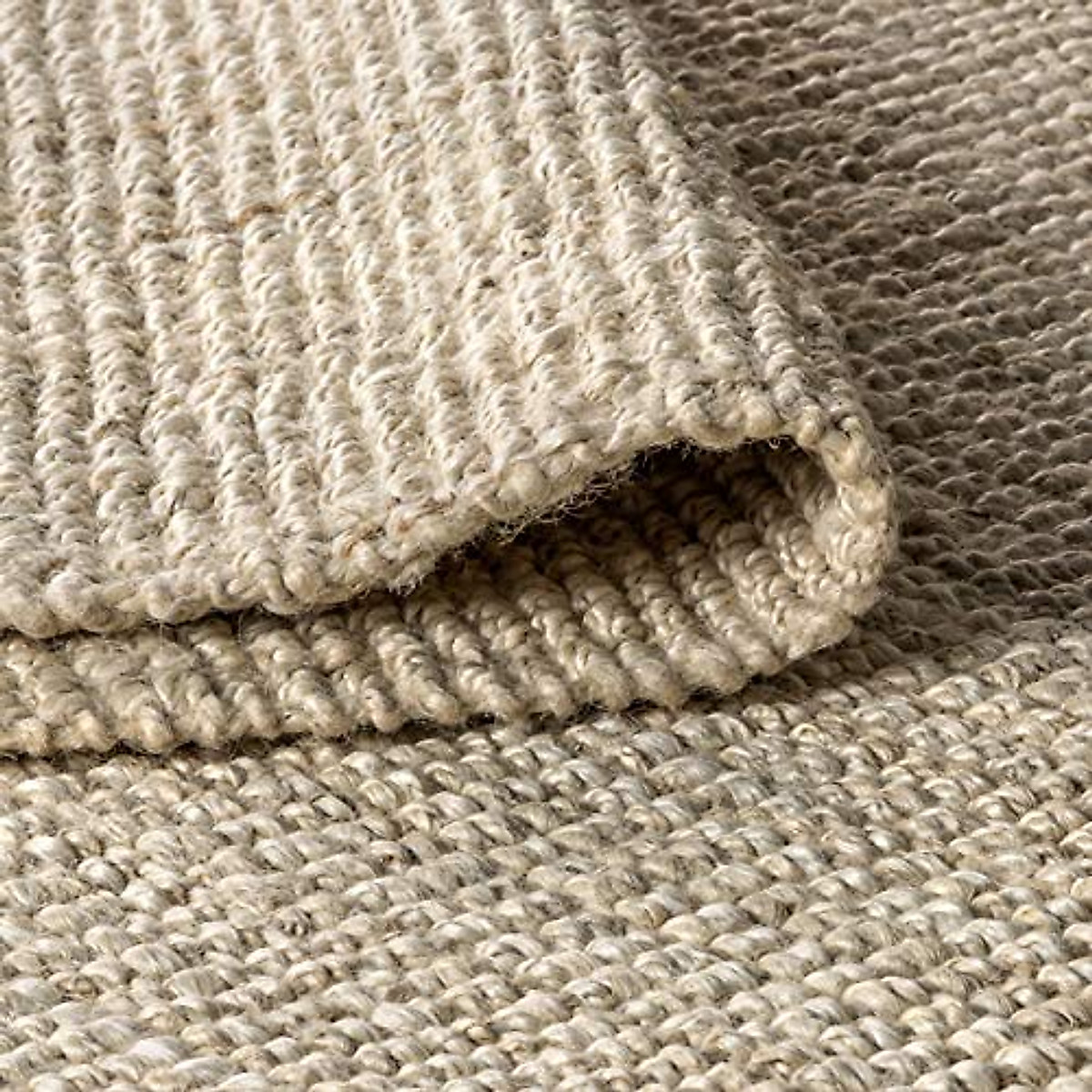 JONATHAN Y NRF102B-5 Pata Hand Woven Chunky Jute Light Ivory 5 ft. x 8 ft. Area-Rug, Farmhouse, Easy-Cleaning, for Bedroom, Kitchen, Living Room,