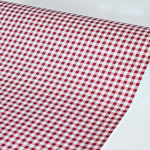 Yifely Red Holiday Gingham Drawer Paper Self-Adhesive Shelf Liner Makeup Cabinet Decor 17.7 Inch by 9.8 Feet