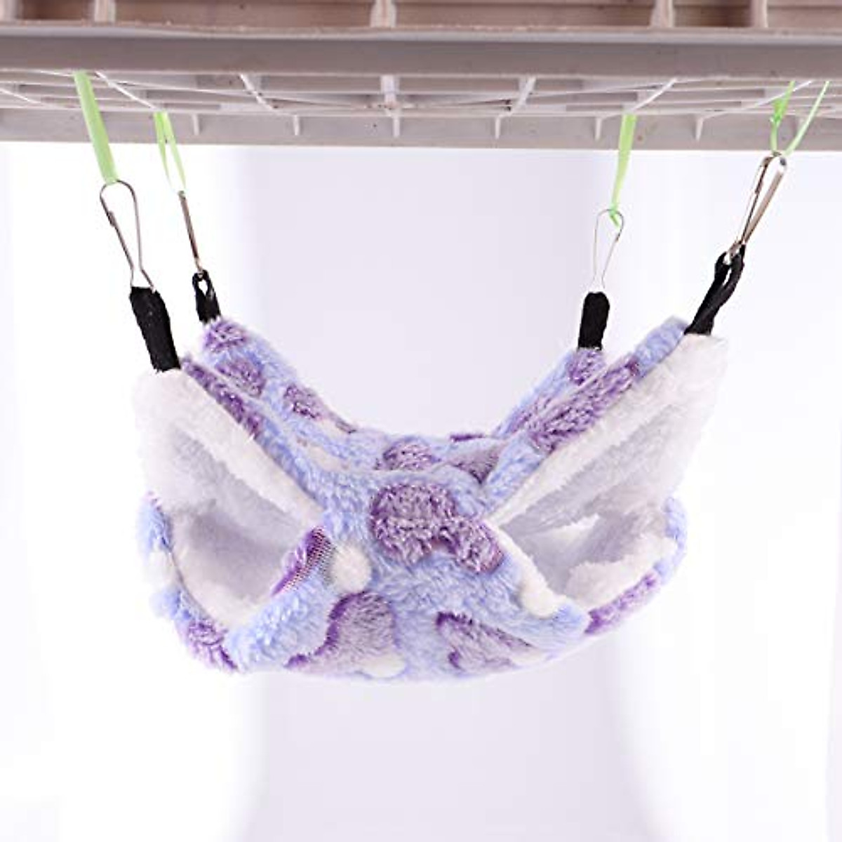 balacoo Swinging X Animal Hammock Squirrel Bed Double Style Warm Sleep Pet Ferret Guinea Layer Pig Bird for Printed Parrot Sleeping Hamster Bunk Rat Chinchilla Hanging Mice Layers