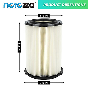 Standard Wet/Dry Vac Filter VF4000 for ridged Vacs 5 Gallons and Larger Vacuum Cleaner, Replacement VF4000 Filter,also fit craftsman 17816,1 Pack
