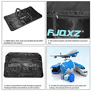 HUNTVP Bike Travel Bag Bicycle Transport Carrying Case with a Carry Bag for 26-29inch Folding Bike Foldaway Bicycle