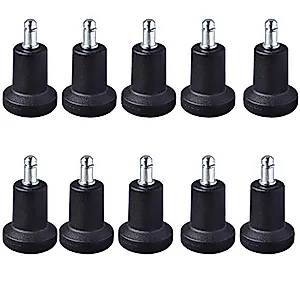 10pcs Chair Glides to Replace Casters, 6cm Height Office Chairs Stationery Office Replacement Chair Without Wheels and High Bell Glides