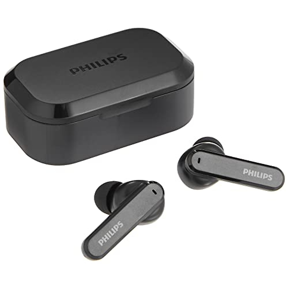 Philips T4506 True Wireless Headphones with Active Noise Canceling (ANC), Up to 24 Hours Playtime, Bluetooth, Awareness Mode, IPX4 Water Resistant, USB-C Charging Case, TAT4506BK, Black