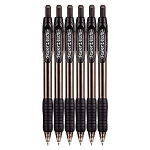 Paper Mate Profile RT Retractable Ballpoint Pen, Bold Point, 1.4mm, Black Ink, 2 Packs of 3 Pens