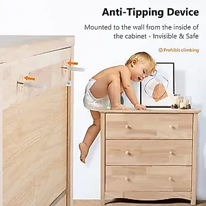 VINGLI Unfinished Natural Solid Wood 3 Drawer Dresser for Bedroom, Farmhouse Dressers & Chests of Drawers Color DIY Rubber Wood Dresser with Full Extension Drawer Slides & Wood Knobs Rustic Style