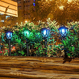 Uonlytech Solar Landscape Light Solar Ground Lights Solar Lawn Light Night Lights Solar Pathway Lights Driveway Lights Exterior Solar Powered Lights Solar Light for Outside Led Garden Light