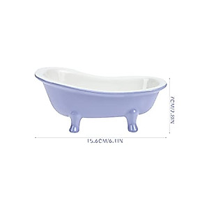 GANAZONO Jewelry Tray Bathtub Shape Ceramic Flower Pot Bonsai Flower Pot Mini Flower Pot Plant Container for Indoor Outdoor Garden Plants Decor