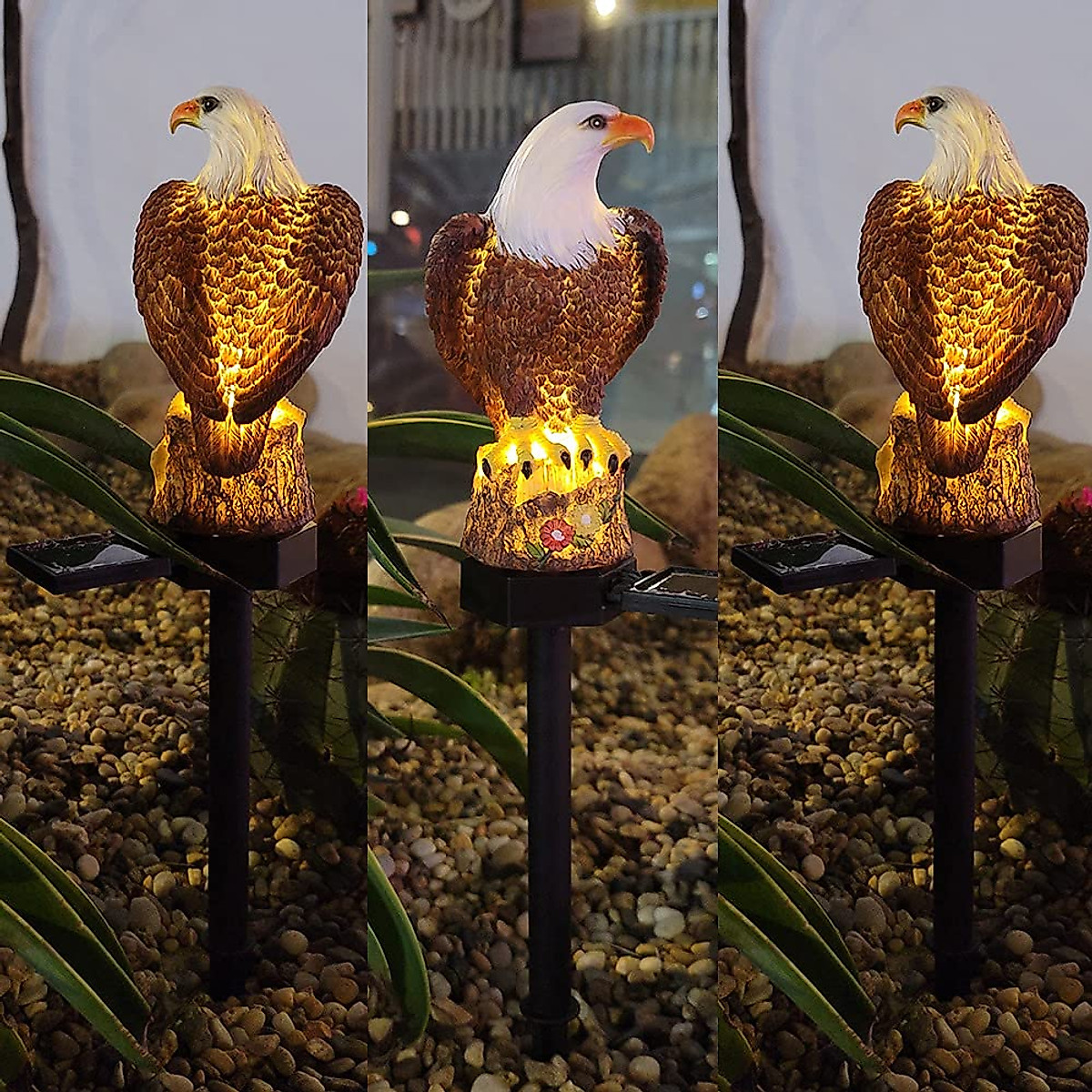 Solar Eagles Ground Plug Lawn Lamp Outdoor Courtyard Garden Decoration Lamp Solar Lights Outdoor Garden Home Decor Outdoor Patio Supplies Animal Elements Designed Glowing Lights