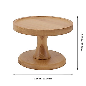 VALICLUD 1 Set Tall Cake Pan Dome Cake Pan Wooden Display Stand Round Cake Carrier Food Serving Tray Kitchen Serving Platter Dessert Dome Cover Wood Bread Plate Food Cover Plate Kit Butter