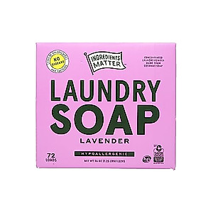 Ingredients Matter Lavender Scent 36 oz Laundry Detergent Powder - Hypoallergenic, Natural, Detergent-Free, Planet-Friendly Laundry Supplies - Made in USA