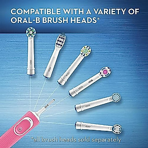 Oral-B Vitality FlossAction Electric Toothbrush with Replacement Brush Head, Pink