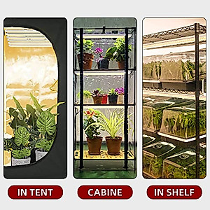 Kihung (Pack of 8) LED 2FT T8 , 192W(8×24W) Full Spectrum Light Strips with Reflectors, High PPFD Value Grow Lights for Indoor Plants