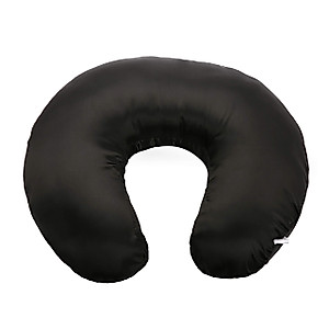 Pro Goleem Satin Nursing Pillow Cover Silk Feeling Soft Feeding Pillow Slipcover for Breastfeeding Moms Fits Standard Infant Nursing Pillow or Positioner Black