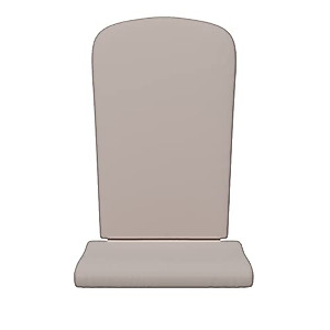 Flash Furniture Charlestown Set of 2 All Weather Indoor/Outdoor High Back Adirondack Chair, Patio Furniture Replacement Cushions, Cream