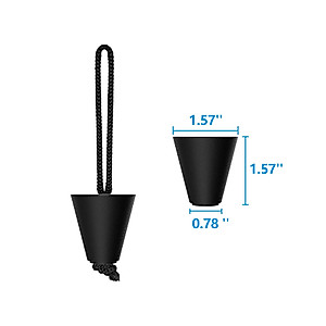 Hikeen 6 Pieces Kayak Plugs Scupper Plugs Kayak Drain Plugs with Lanyard Kayak Plugs for Sit on Top