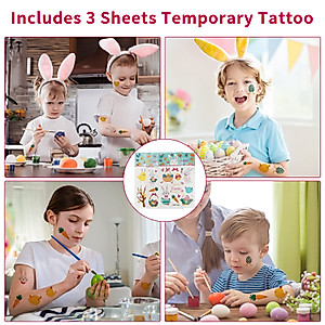 AKEROCK Easter Bags, 3 PCS Easter Bags with Handles, Large Reusable Tote Bags for Kids Egg Hunt - Easter Canvas Bags