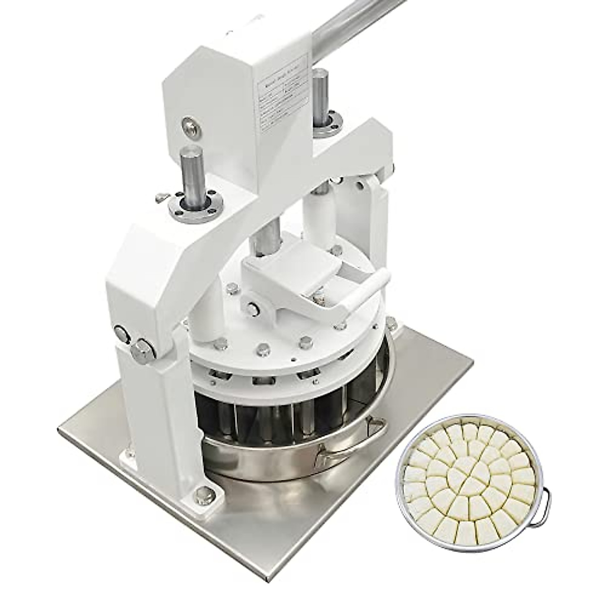 TECHTONGDA Commercial Dough Divider Rounder Machine Desktop 12PCS Manual Dough Cutter Hydraulic Bread Bakery Lump Spacer Dough Dividing Machine 90-480g/pcs