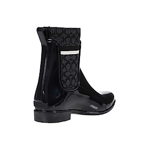 Coach Rivington Rain Bootie Black Rubber 7 B (M)