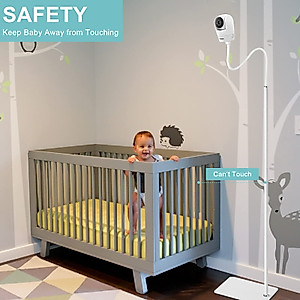 iTODOS Baby Monitor Floor Stand Holder Compatible with Vtech VM901/VM919/VM819/VM924/VM776/VM818 Baby Monitor,Keep Baby Away from Touching,Strong and Heavy Metal Materials,More Safety