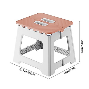 Home Folding Step Stool - Heavy Duty Step Stools for Adults, Compact Foot Stools, Lightweight Plastic Foldable Step Stool for Kitchen, Bathroom & Living Room