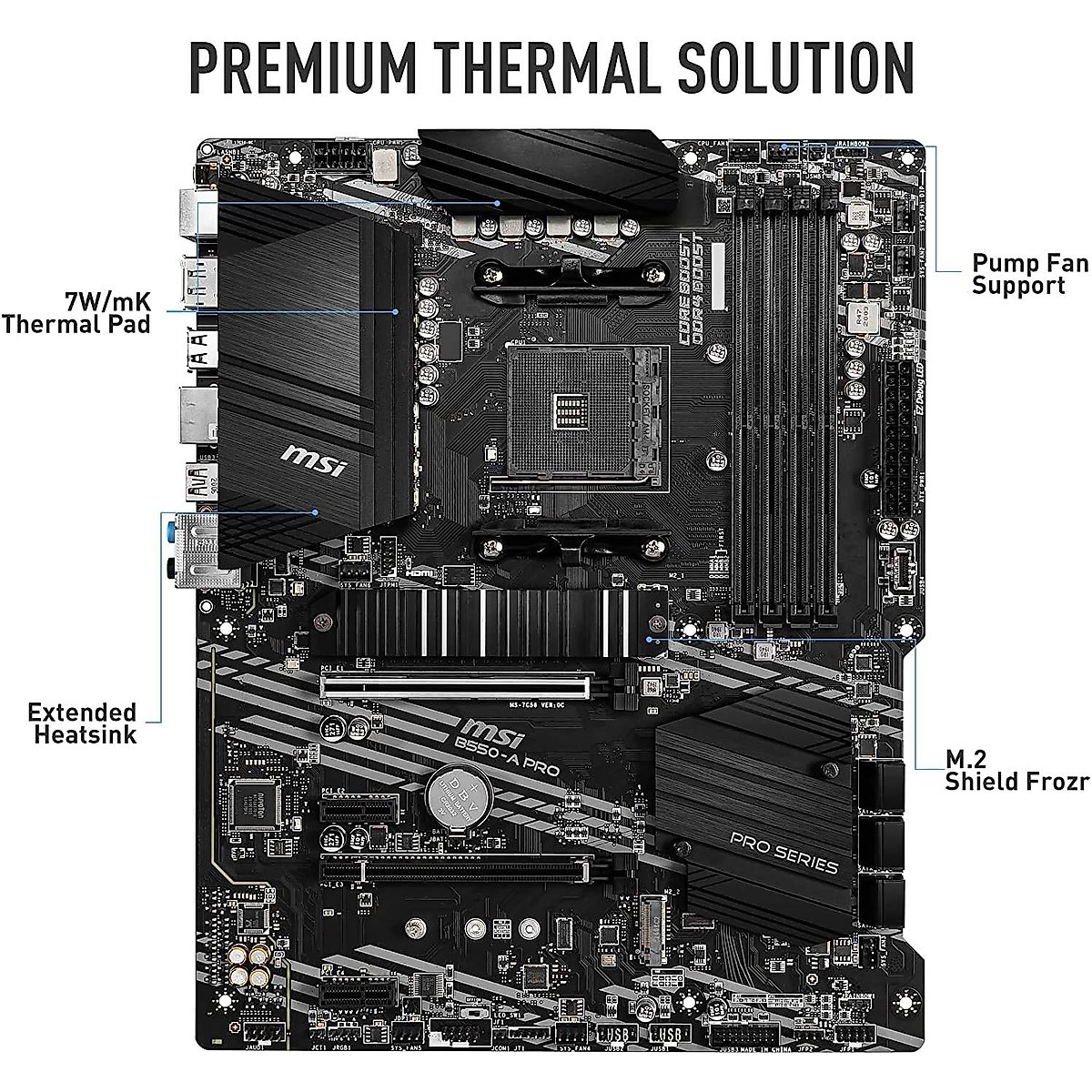 INLAND Micro Center AMD Ryzen 7 5700X 8-Core 16-Thread Unlocked Desktop Processor Bundle with MSI B550-A PRO ProSeries Motherboard (AMD AM4, DDR4, PCIe 4.0, SATA 6Gb/s, M.2, USB 3.2 Gen 2 ATX)