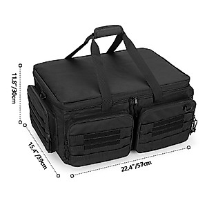 GOBUROS RC Storage Bag for 1/8 and 1/10 Car, RC Carrying Case with Bottom Solid Clapboard for Support and Multi-Pockets for RC Tools (Patent Design)