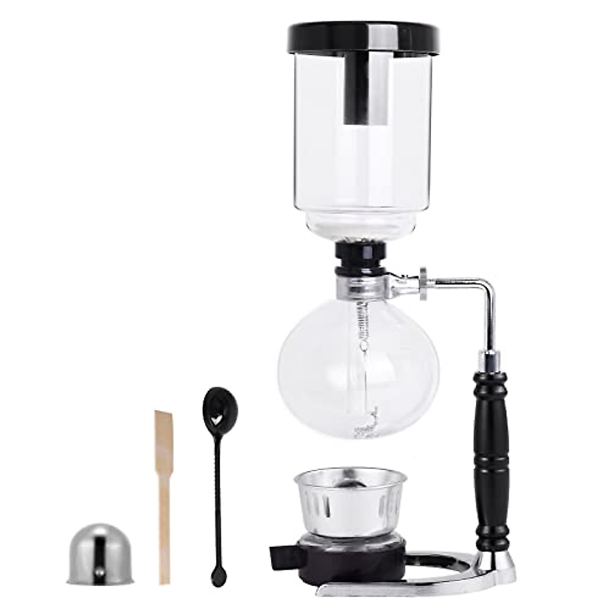 YUCHENGTECH Siphon Syphon Coffee Maker Tabletop Glass Siphon Pot Glass Technica Syphon Coffee Maker Siphon Vacuum Coffee Maker(5 Cups(600ml))