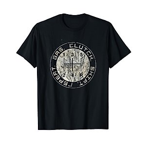 Gas. Clutch. Shift. Repeat. Stick Shift 5-Speed Drivers Mens T-Shirt