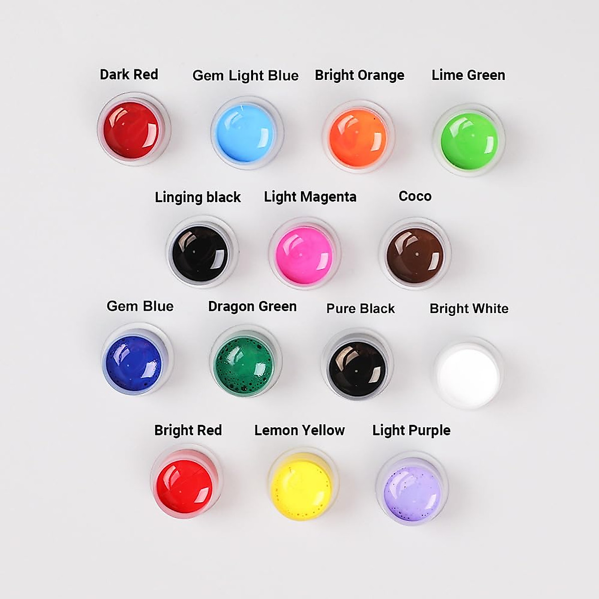 STIGMA Professional Tattoo Ink Color Set 14 Colors with 15 ml 1/2oz per Bottle Tattoo Ink Set for Tattoo Artist and Beginners Tattoo Supplies TI4003-15-14