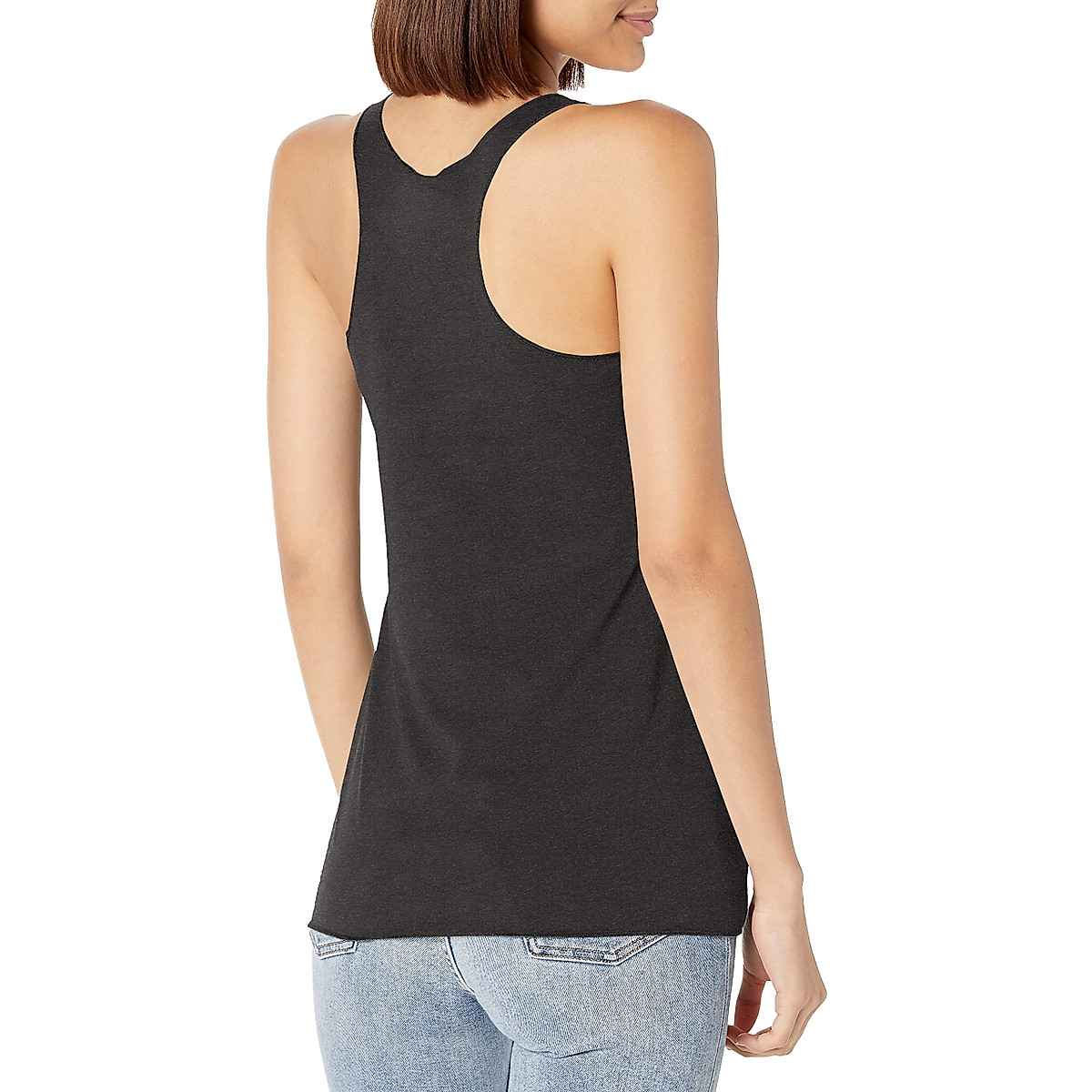 Disney womens Disney Characters Mickey Confetti Fill Tri-blend Racerback Layering Tank T Shirt, Black Heather, Medium US