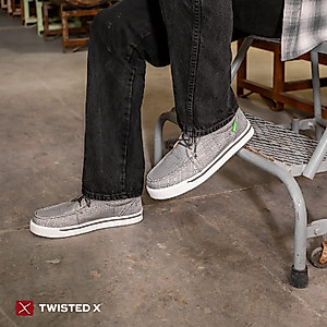 Twisted X Men's Work Kicks, Moc Toe Nano Toe, Light Grey, 12 M