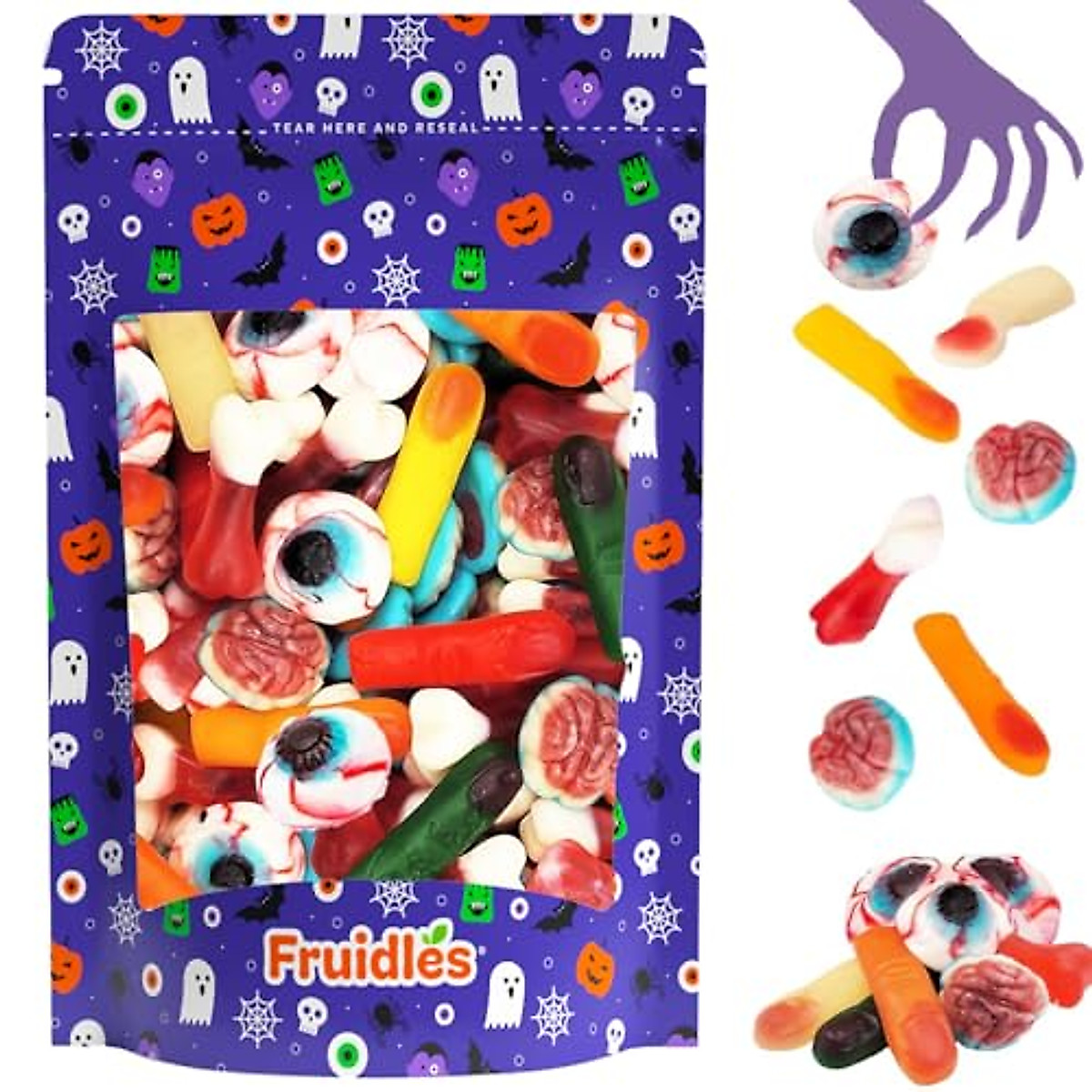 Fruidles Halloween Missing Body Parts Gummies, Fun And Festive Holiday Snacking (1 Pound Bag)