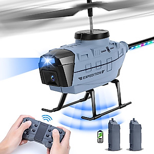 VATOS Remote Control Helicopter, 2.4GHz Obstacle Avoidance Aircraft with Altitude Hold and LED Light, 3.5CH RC Helicopter with Gyro Stabilizer, Support One Key Take Off/Landing Indoor to Fly