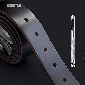 Leather Hole Punch, Leather Stitching Punch Tool for Leather Watch Band, Leather, Gasket Belt, Fabric, Canvas Paper Plastics. ASONTAO (Hole Punch A)