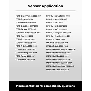 MORESENSOR Signature Series 315MHz TPMS Tire Pressure Sensor 4-Pack | Preprogrammed for Select 120+ American Brand Models | Replacement for 6F2Z-1A189-A 7L1Z-1A189-A | Snap-in | NX-S042-SN-4