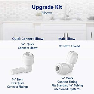 Filter Upgrade Kit for Reverse Osmosis and Under Sink Water Filtration System – Add a New Filtration Stage to Your System – Includes Adapters for ¼” Threaded and Quick Connect Filters – Express Water